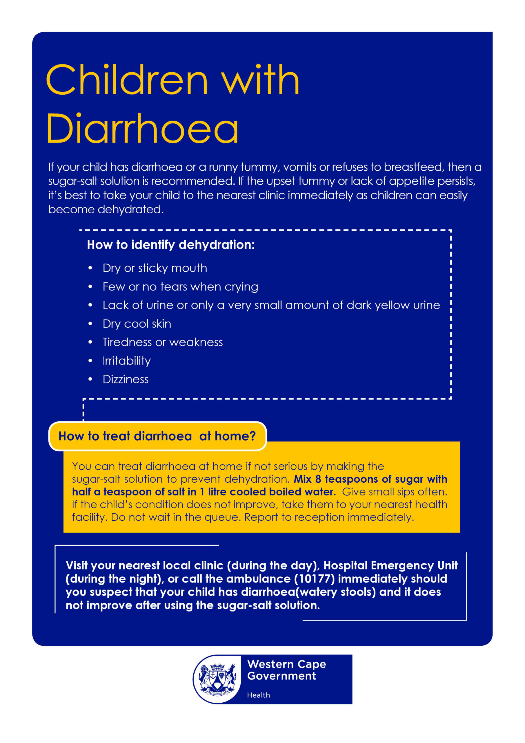 1 February 2021 Media Release: High Alert for Diarrhoea season – Garden ...