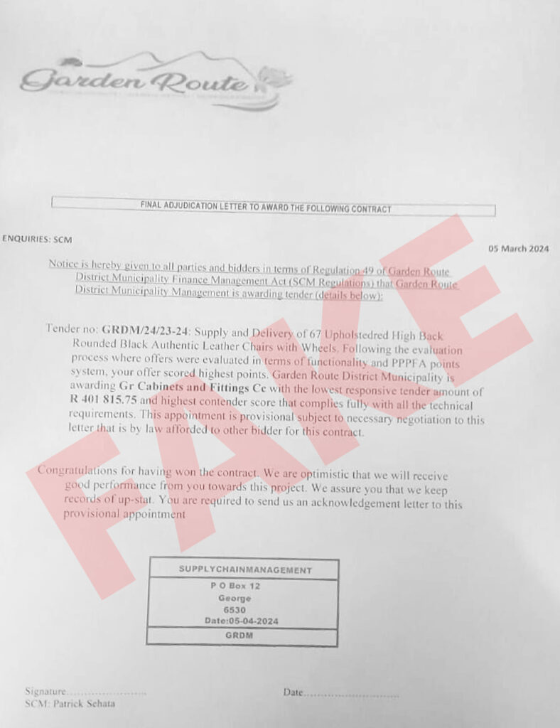 Fraud – Garden Route District Municipality